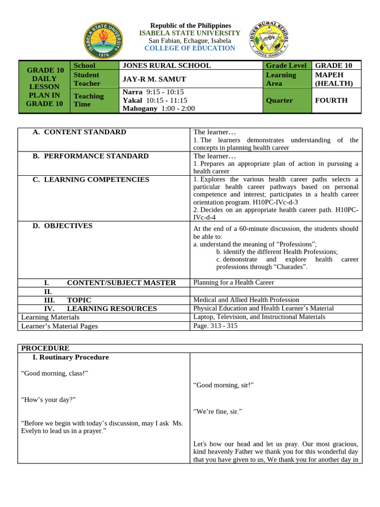 DLP Final Demonstration Health | PDF