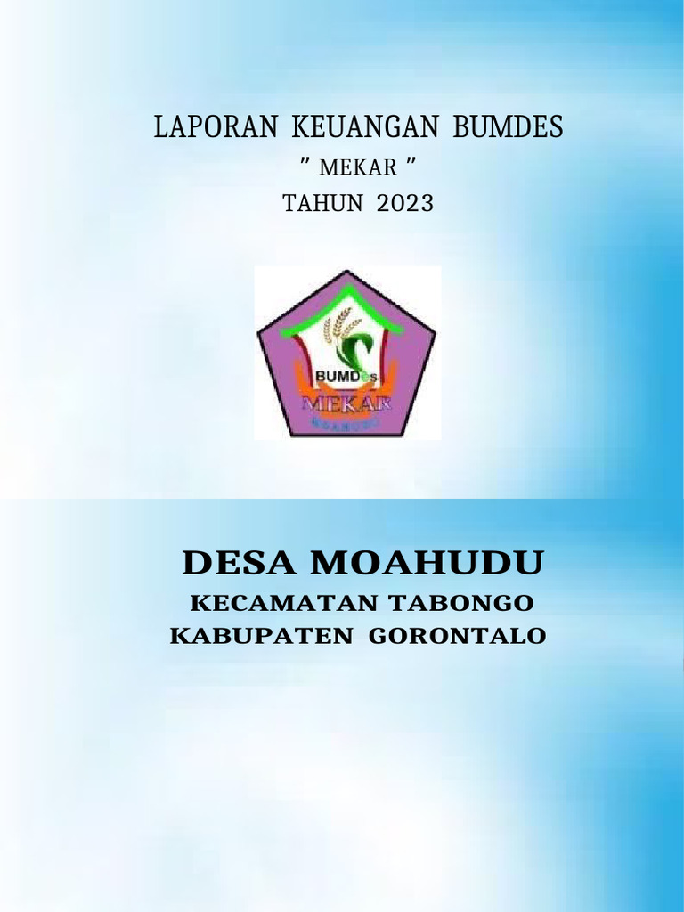 Cover Laporan Bumdes | PDF