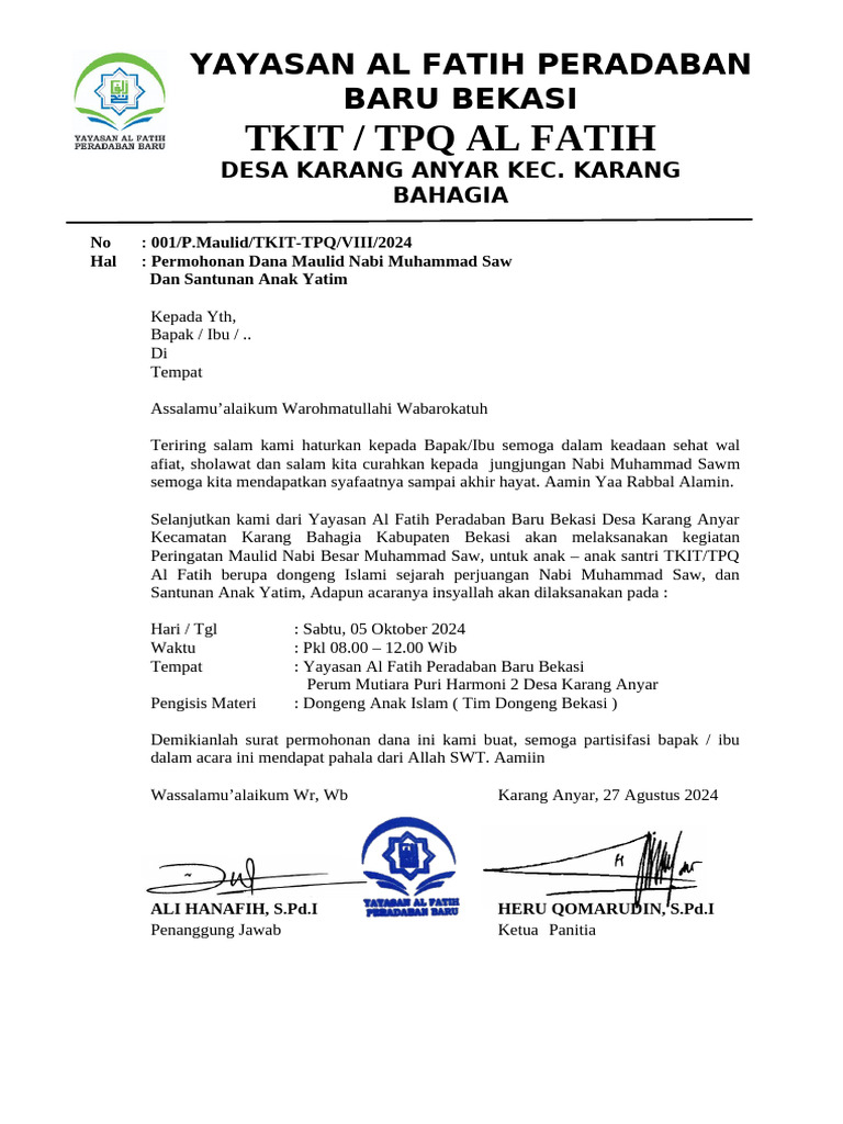 Surat Proposal | PDF