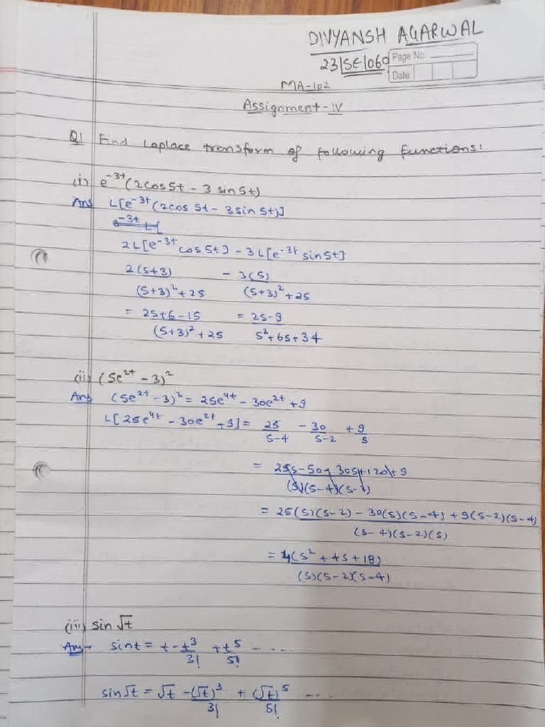 Assignment-4 AM-102 Divyansh Agarwal | PDF