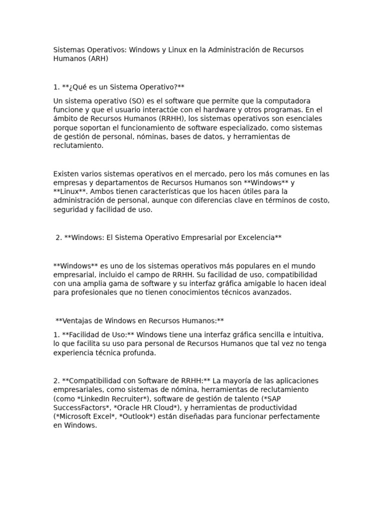 Tema2 - Sistemas Operativos (Windows y Linux) | PDF