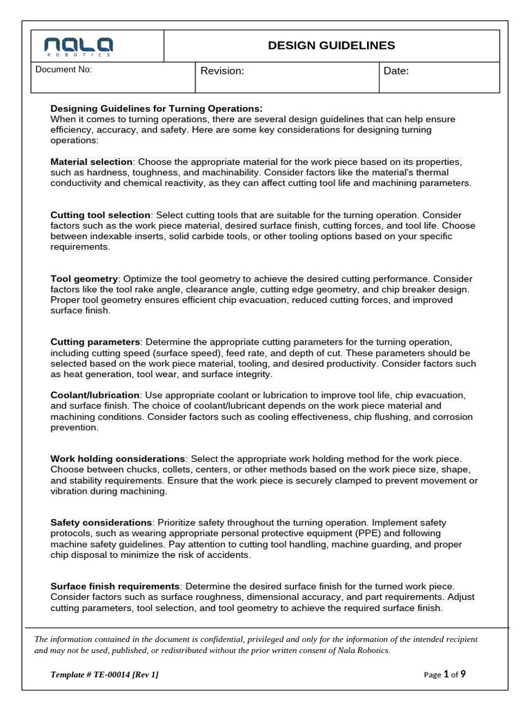 Turning Guidelines | PDF | Machining | Mechanical Engineering