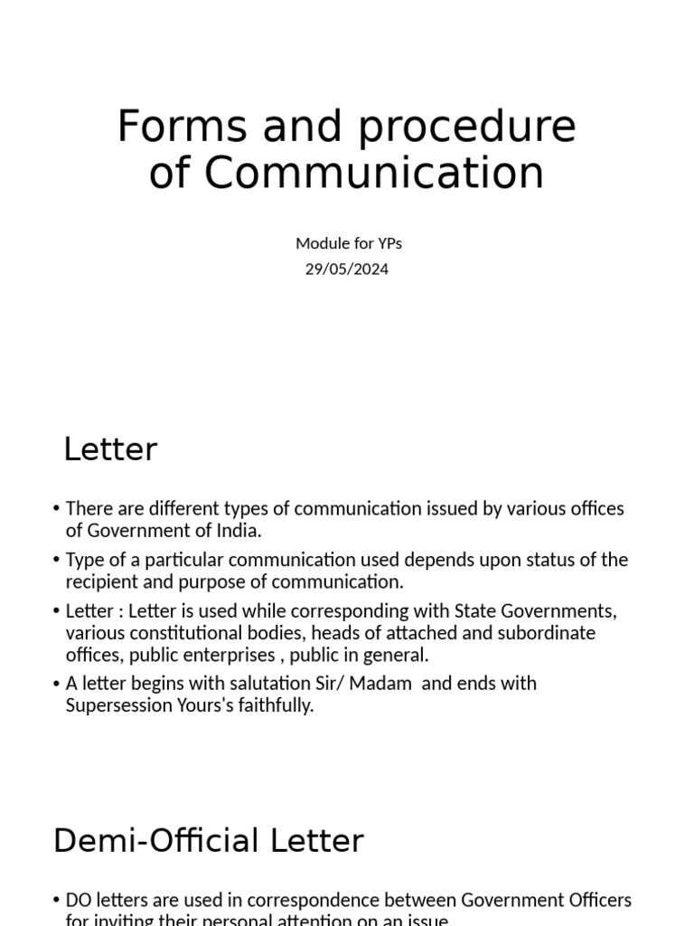 Forms and Procedure of Communication | PDF | Justice | Crime & Violence