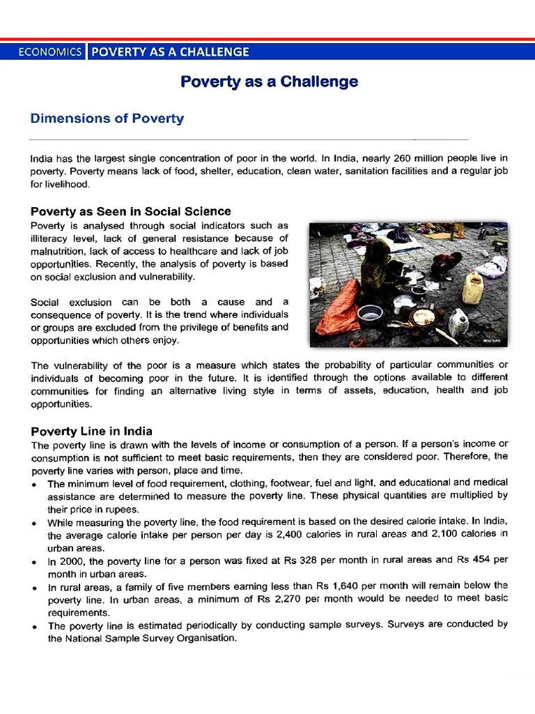 Poverty As A Challenge | PDF