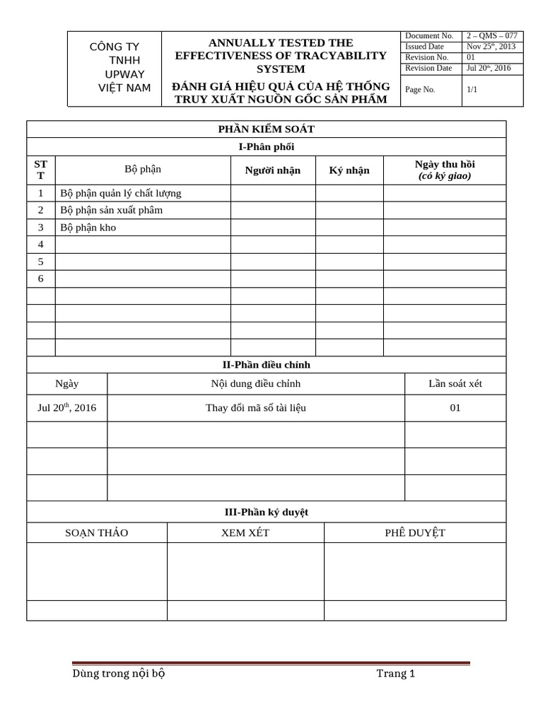 Bao Cao Truy Xuat Nguon Goc San Pham | PDF