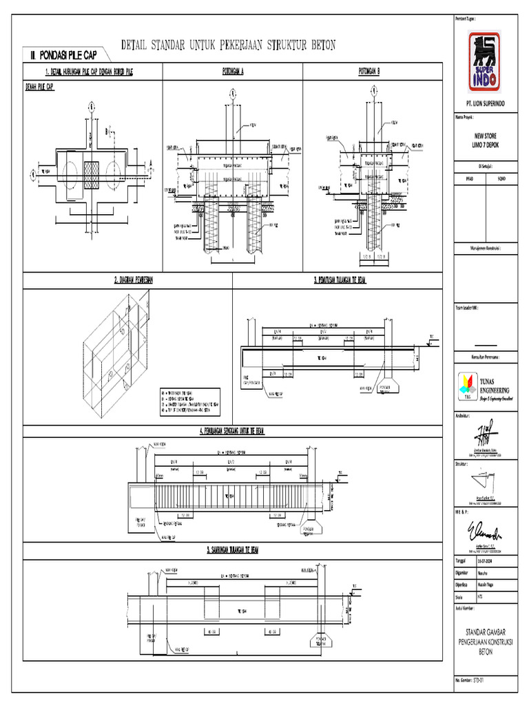 Std01-Standar Gambar Pengerjaan Kontruksi Beton | PDF