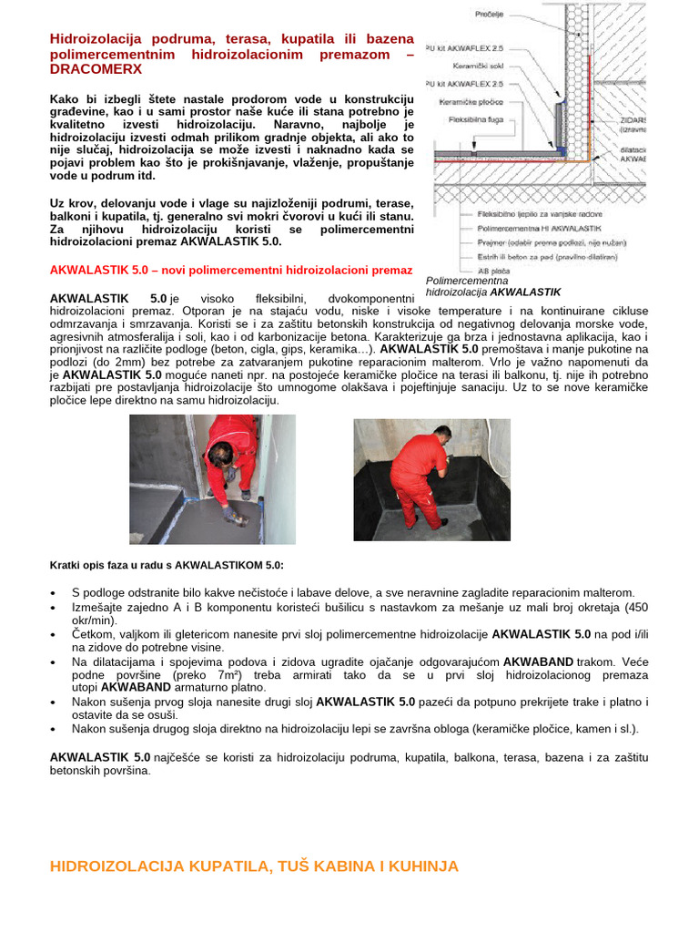 Hidroizolacija Kupatila, Kuhinja, Podruma | PDF