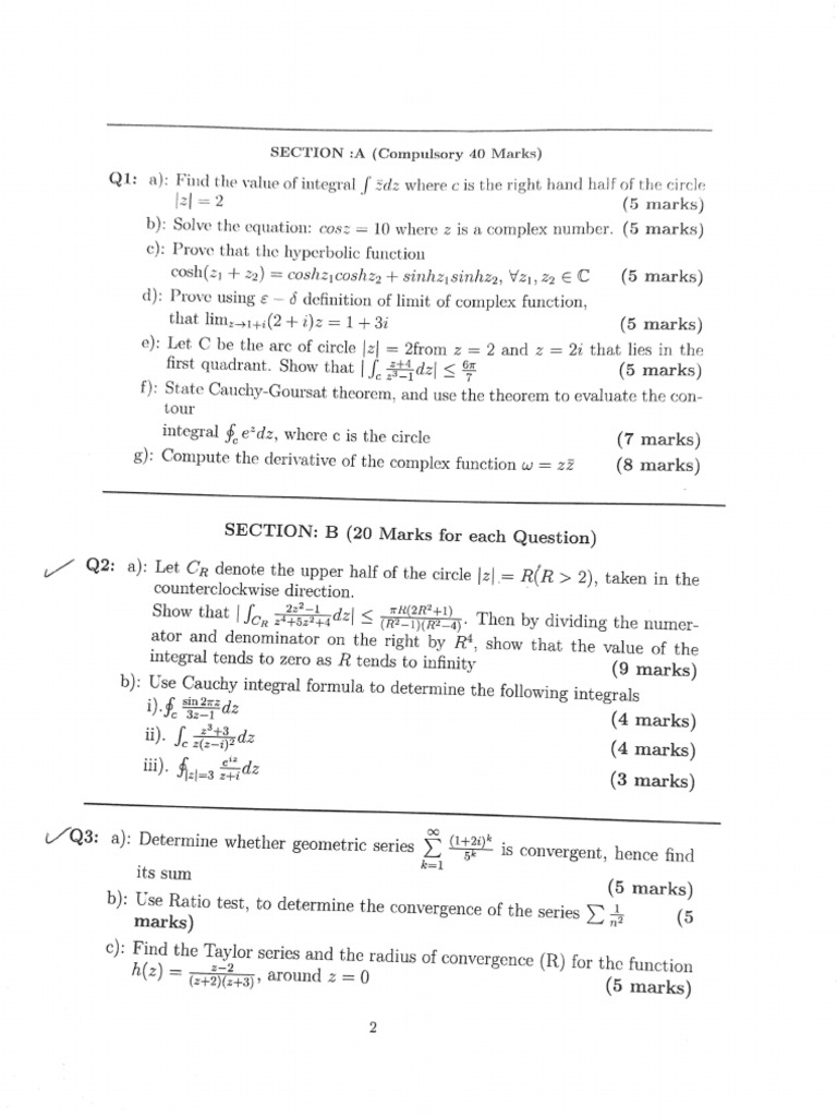 Complex Variables | PDF