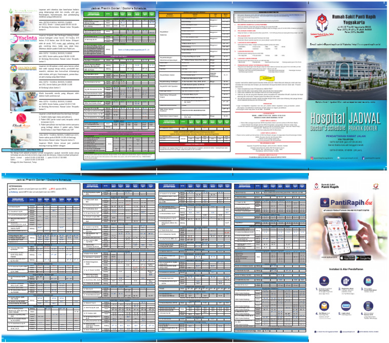 Brosur Jadwal Dokter RS Panti Rapih (Agustus 2024) | PDF