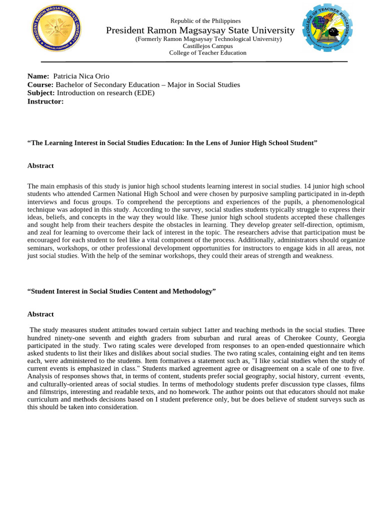 Written Report Format | PDF