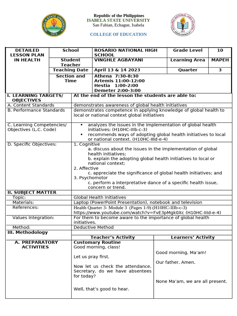 3 DLP - Health | PDF