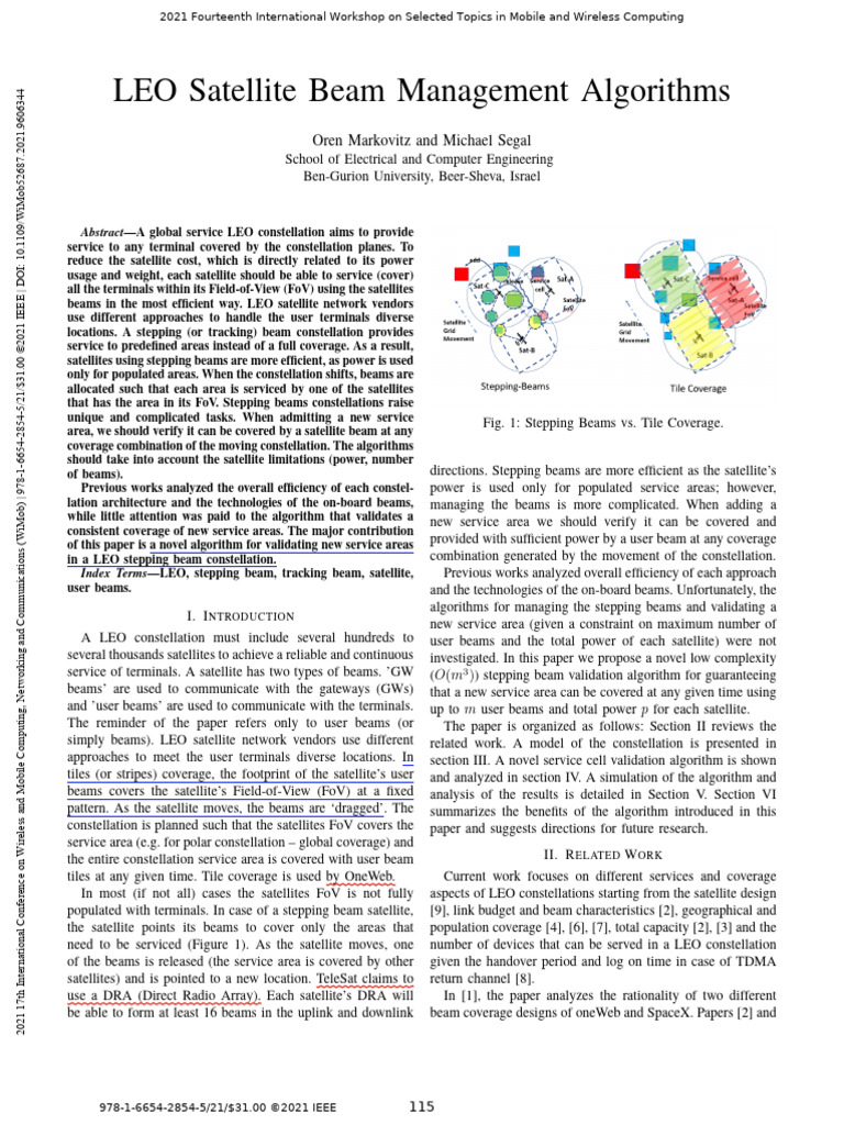 LEO_Satellite_Beam_Management_Algorithms | PDF