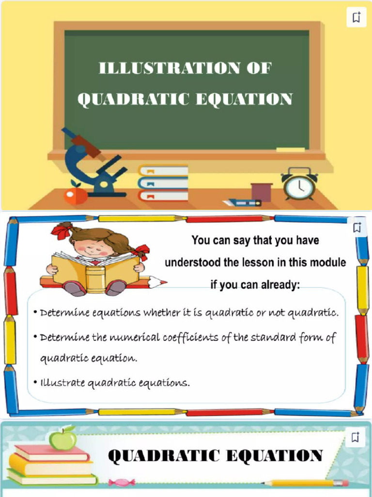 Illustrates Quadratic Equations | PDF