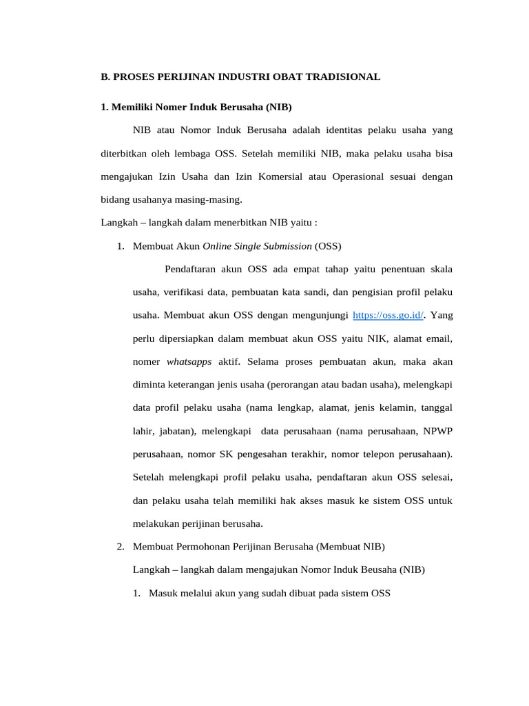 Della ALUR PERIJINAN OSS | PDF