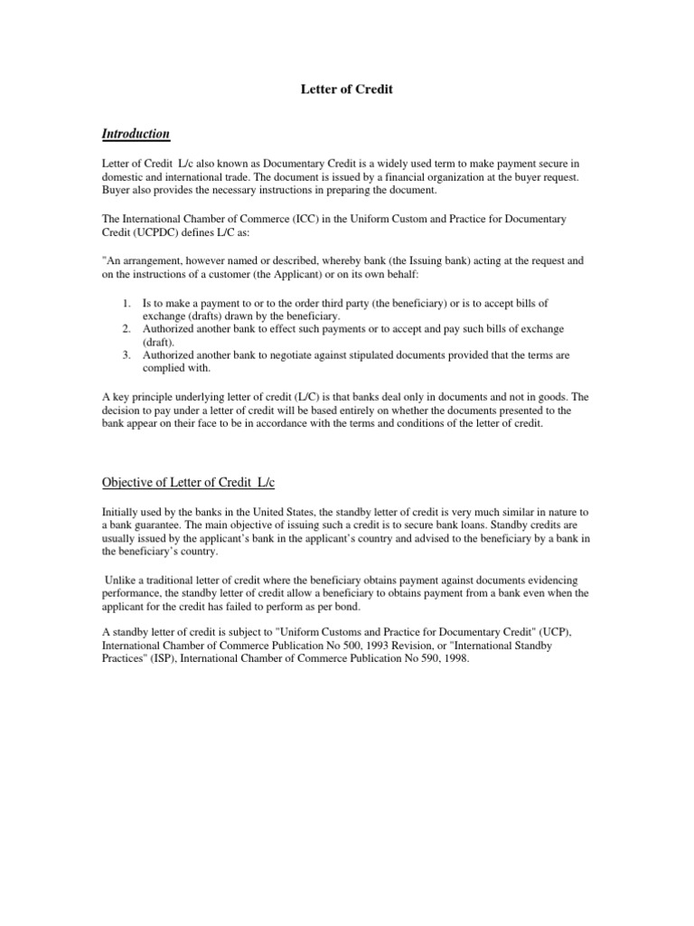 Assignment on LC | Letter Of Credit | Credit (Finance)