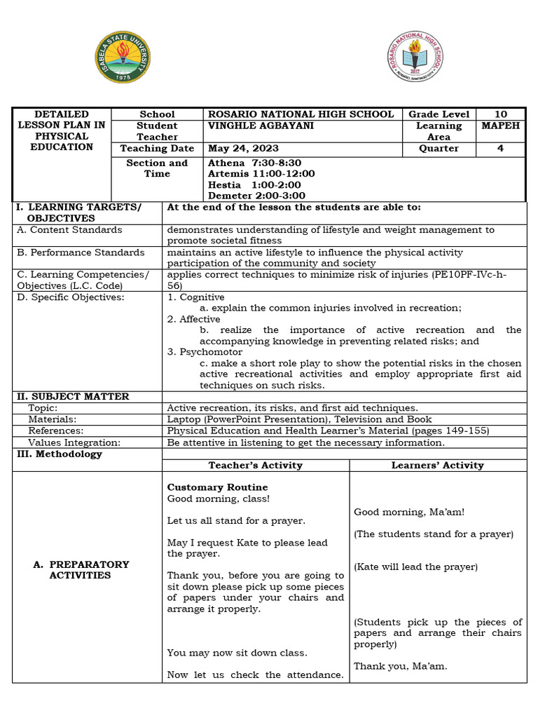 Copy 2 Original - Final Demo DLP - Pe 4TH Quarter | PDF