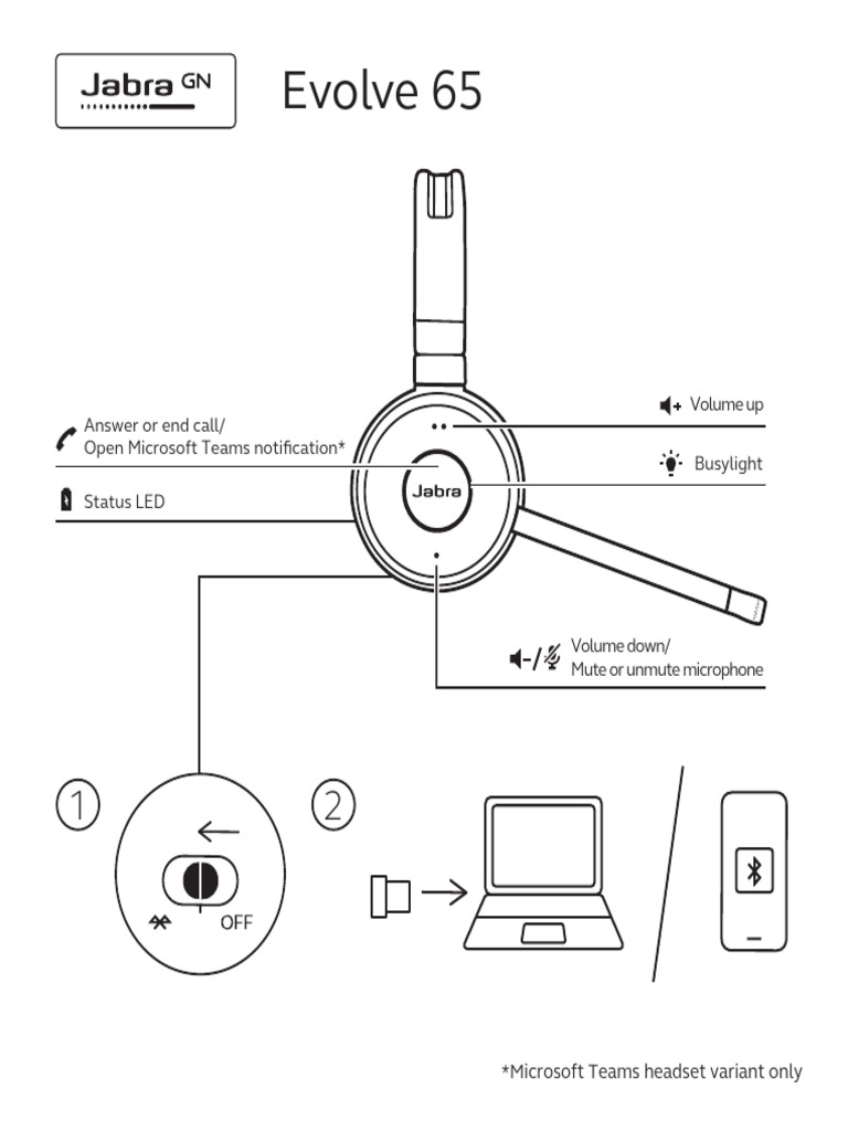 Jabra Evolve 65 QSG v2 | PDF