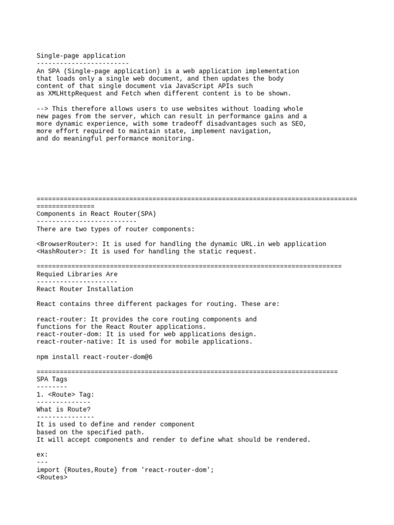 95-ReactJs-04-March-2024-React Js-SPA-11 | PDF 95-ReactJs-04-March-2024-React Js-SPA-11 | PDF
