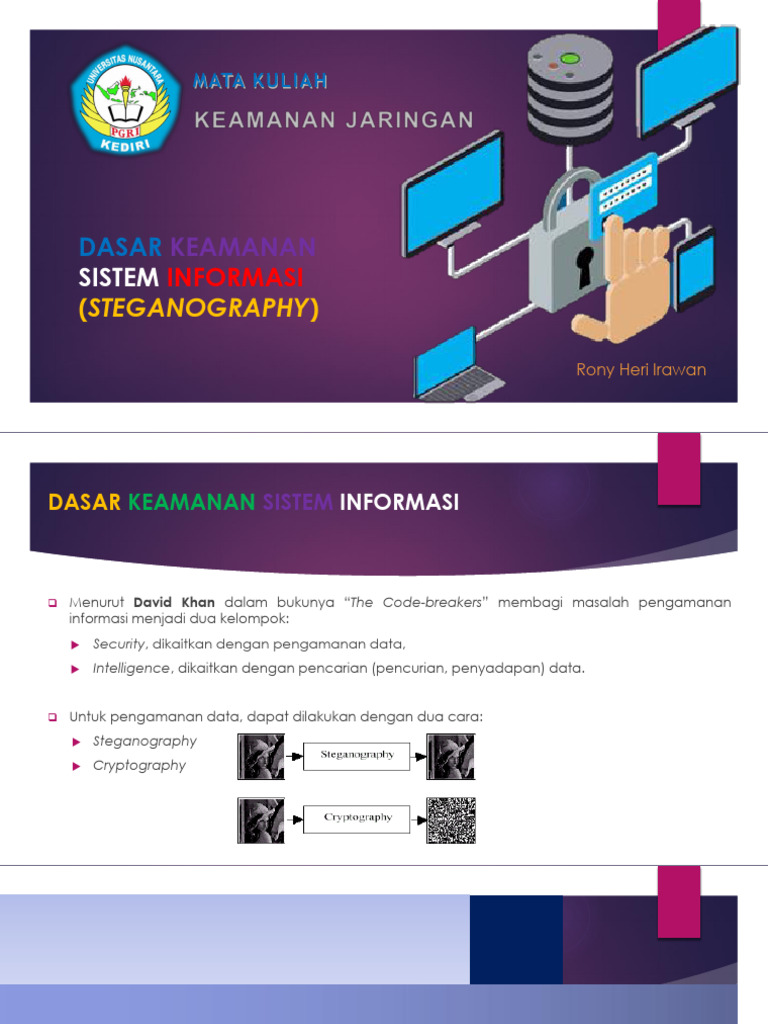 Dasar Keamanan Sistem Informasi (Steganography) | PDF