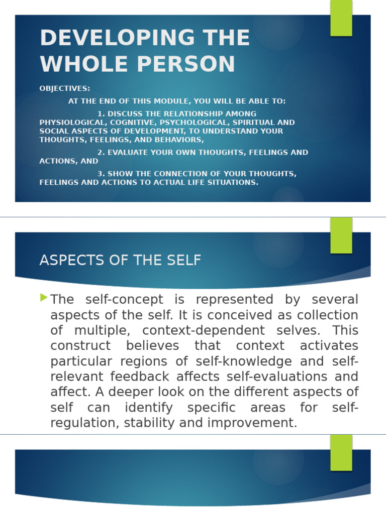 Developing the Whole Person | PDF