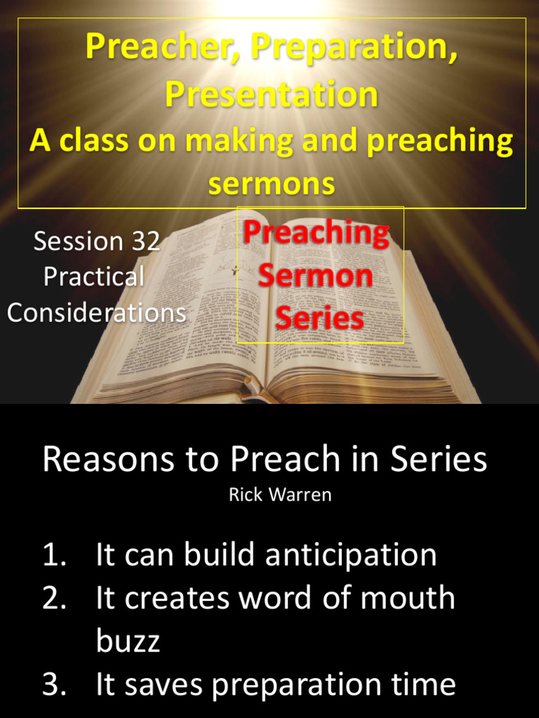 Session 32 Sermon Series | PDF