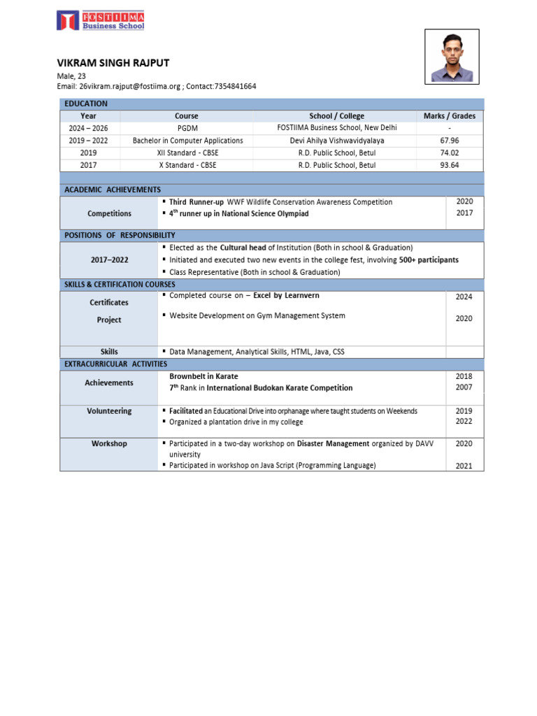 Bhaiyaji Ka Resume | PDF