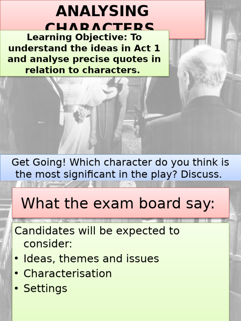 AIC - Character Analysis Act 1 | PDF