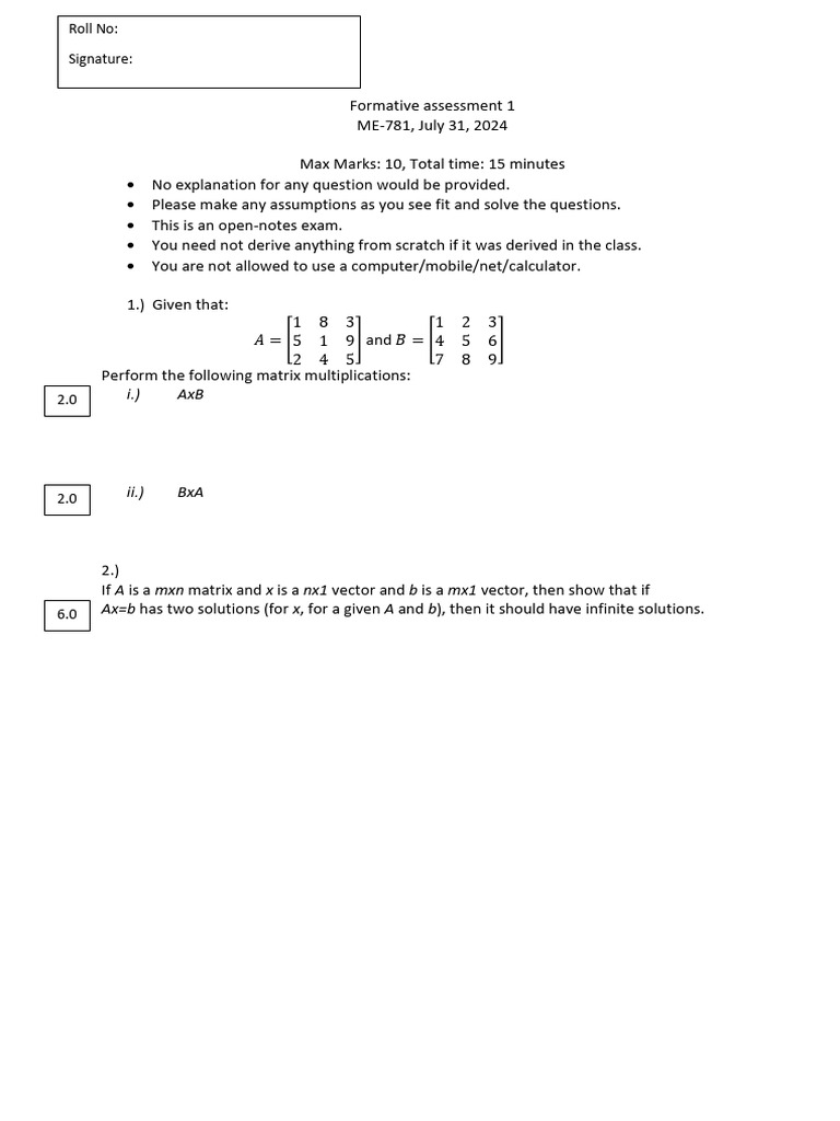 Formative Assessment 1 To 12 | PDF