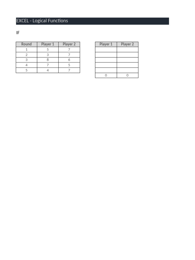 Logical Function If, Ifs | PDF