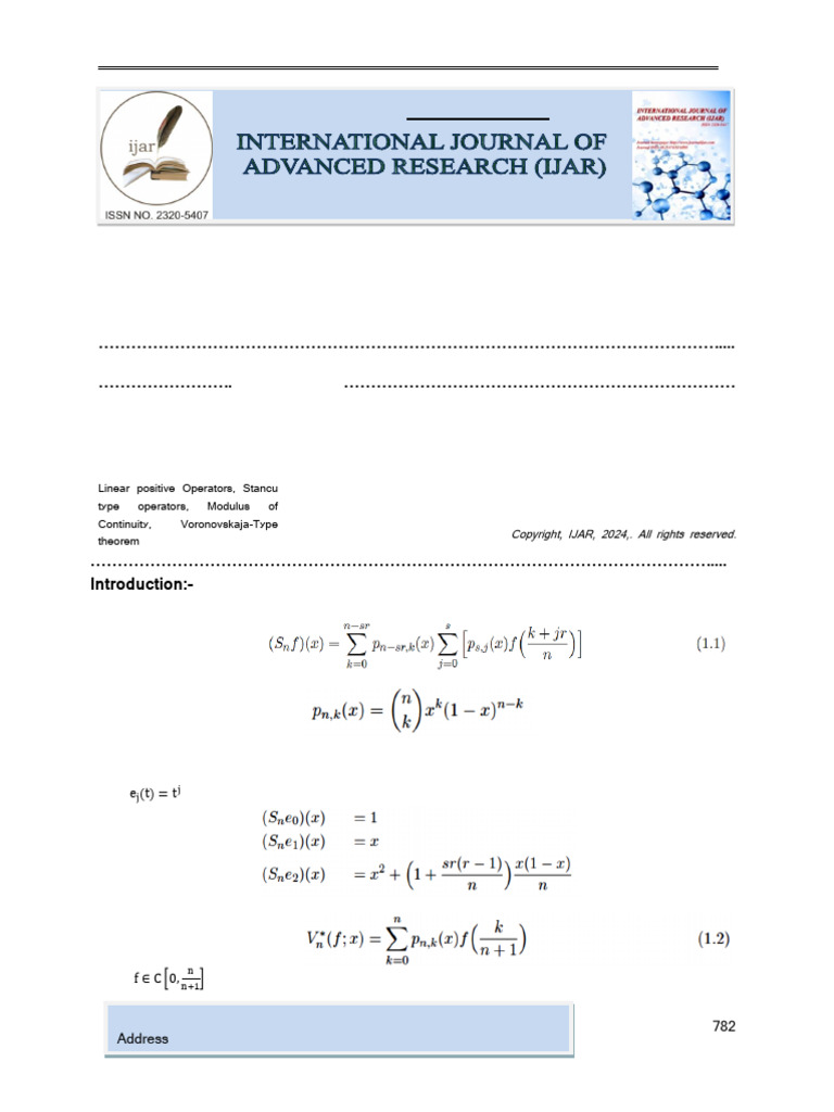On Approximation by Stancu Type Operators in Mobile Interval | PDF | Mathematical Analysis ...