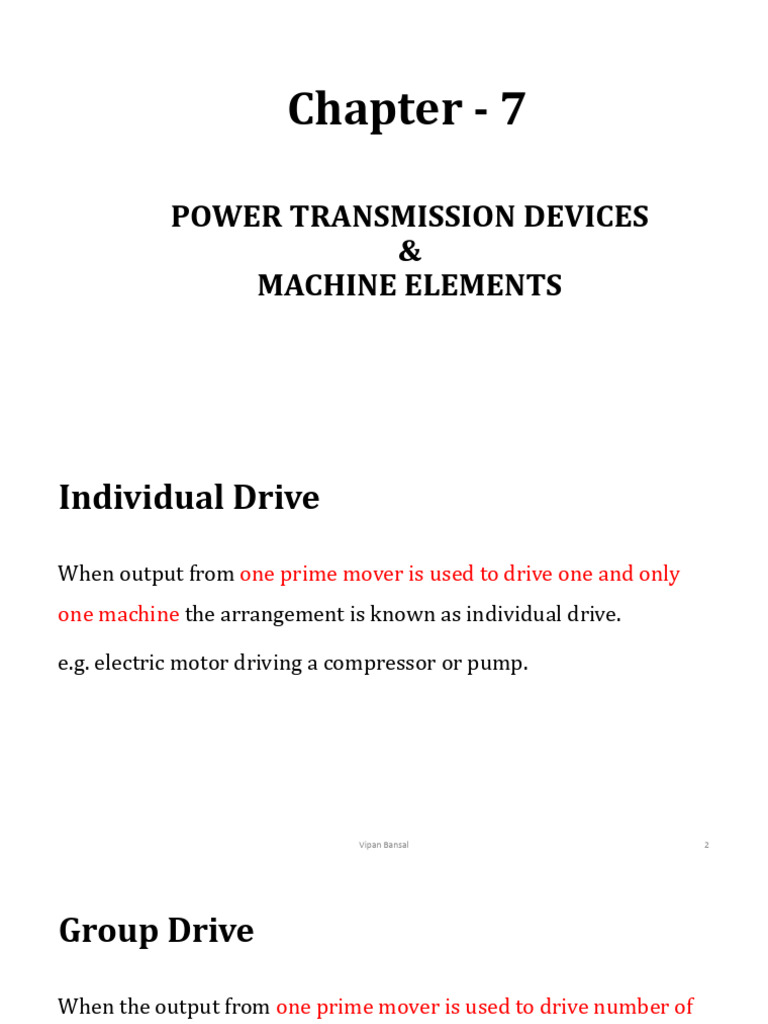 MEC103-Mechanical Engineering Fundamentals-Power Transmission Devices ...