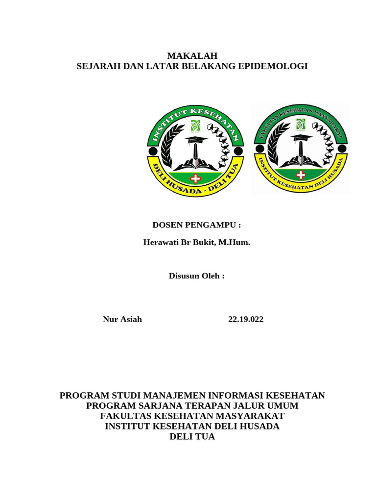 Cover Makalah SKM | PDF
