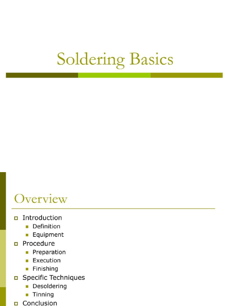 Basic Soldering | PDF