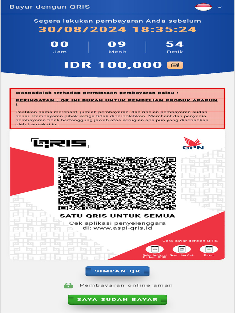 Deposit Transaction QRIS MOBILE | PDF