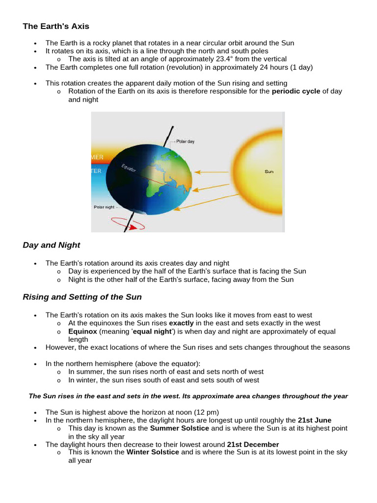 The Earth and Solar System | PDF