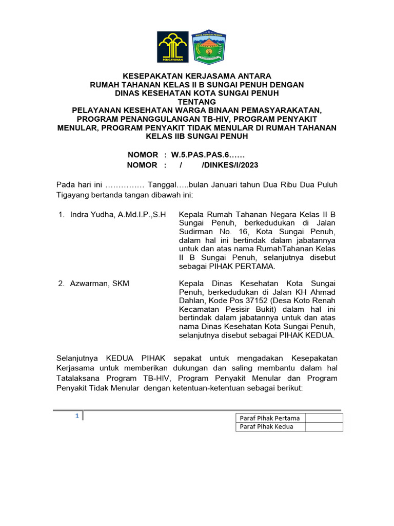 Draf PKS Dinkes 2023 | PDF