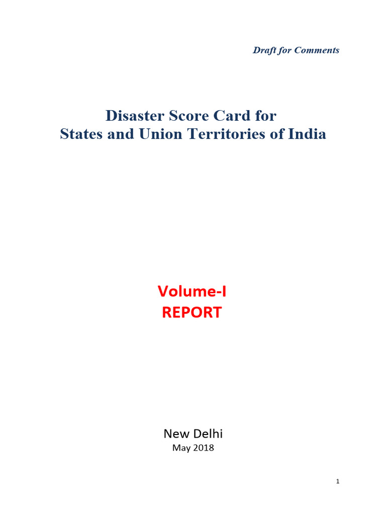 Disaster Score Card_MHA | PDF