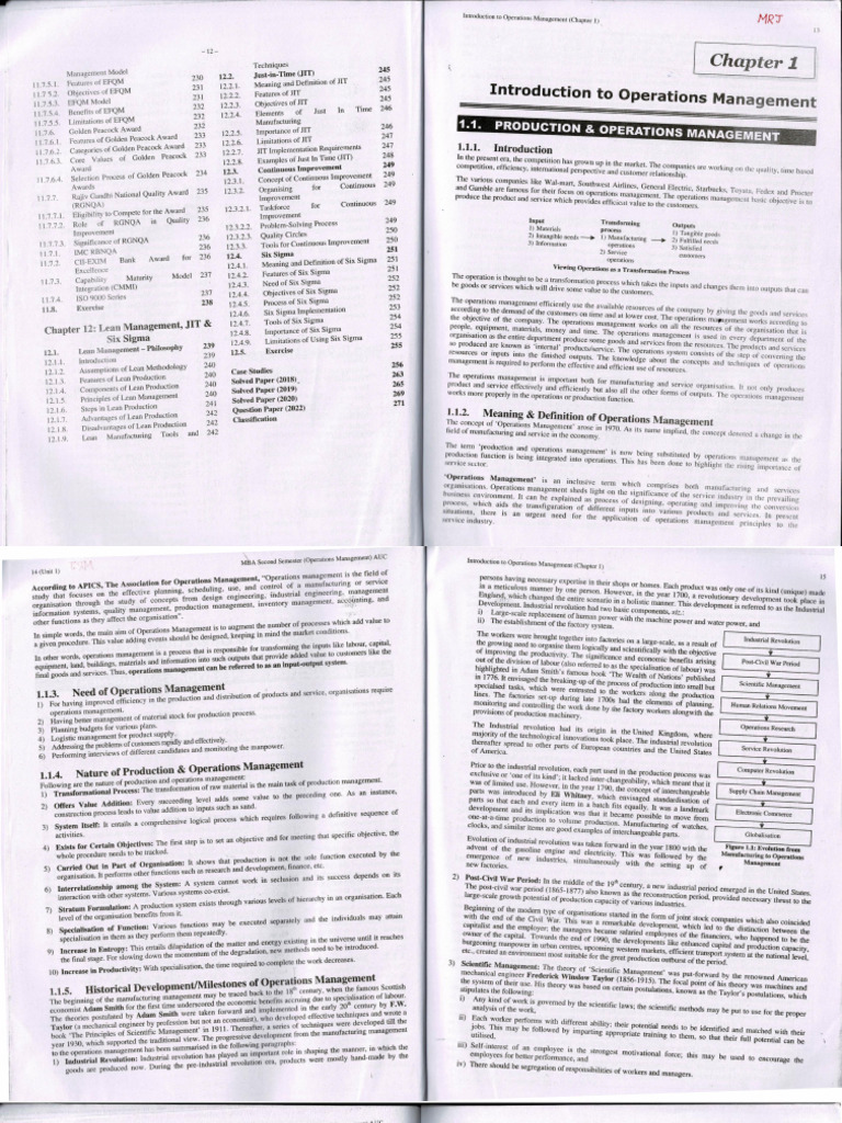 Opertion Management | PDF