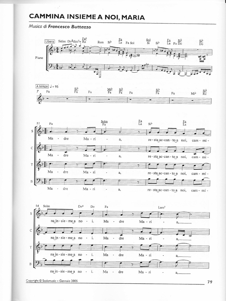 Cammina Insieme A Noi, Maria - Buttazzo | PDF