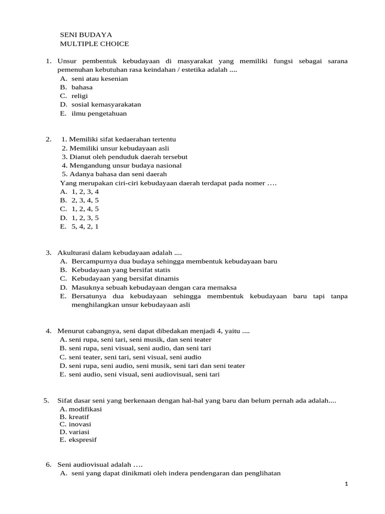 Senbud X Pas Genap 2024 | PDF