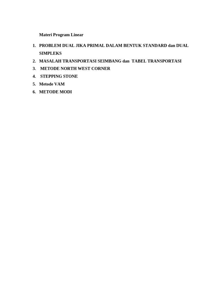 Materi Program Linear | PDF