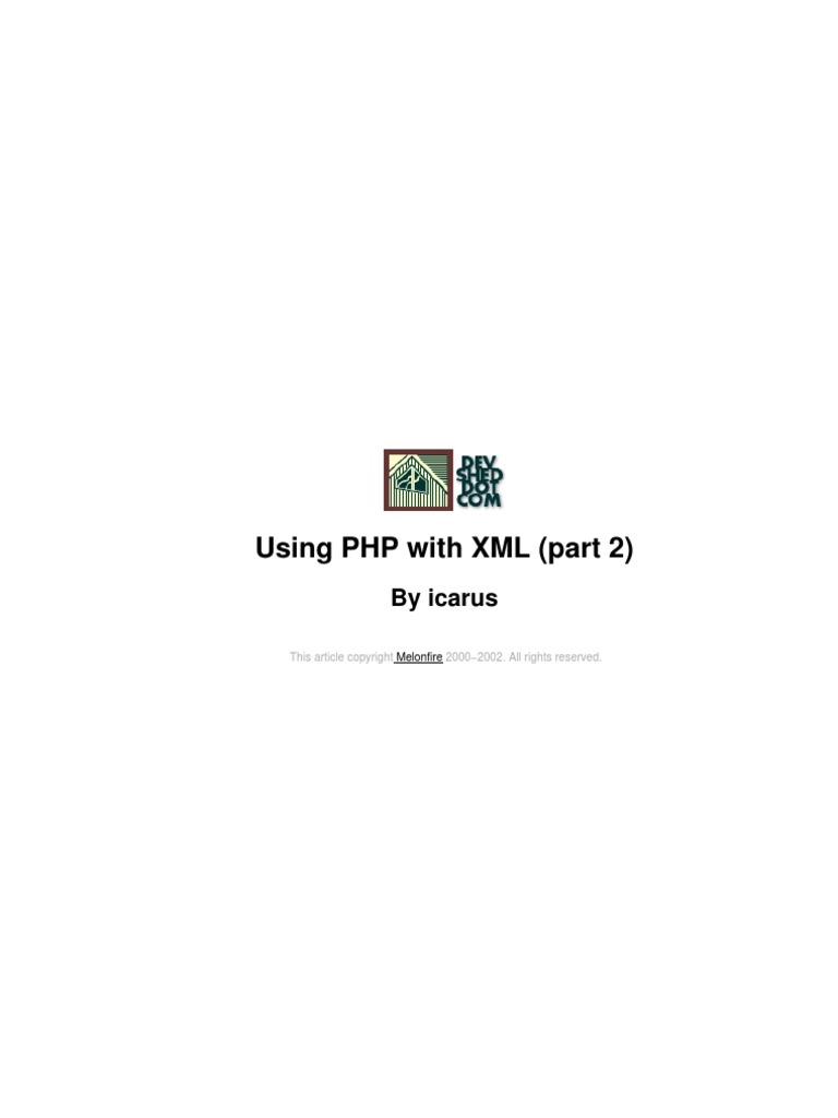 Using Xml With Php Part2 Pdf Xml Html Element 1232
