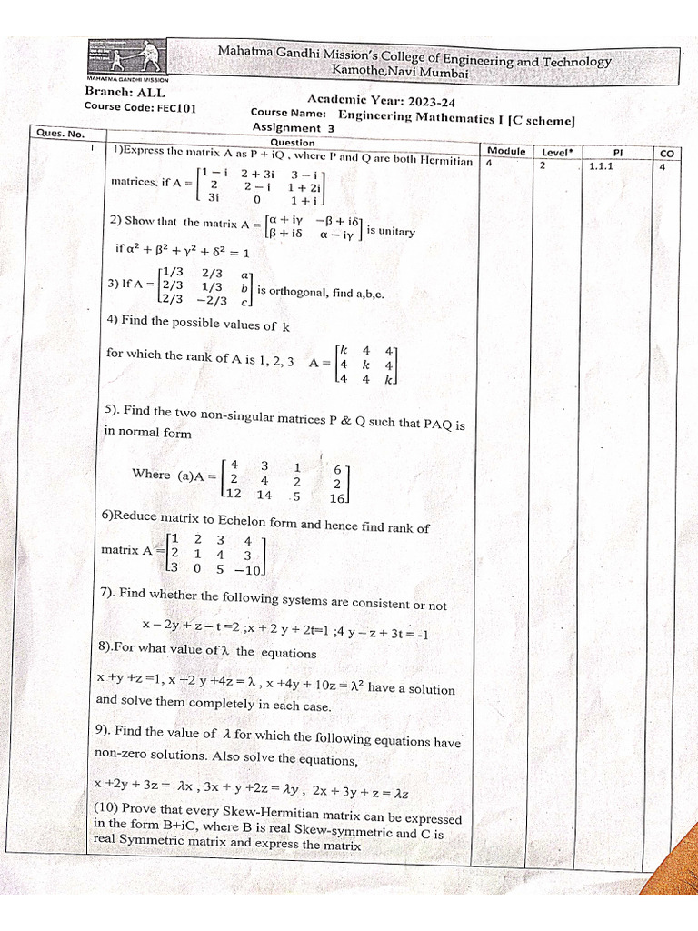 Assignment No 3 Math | PDF