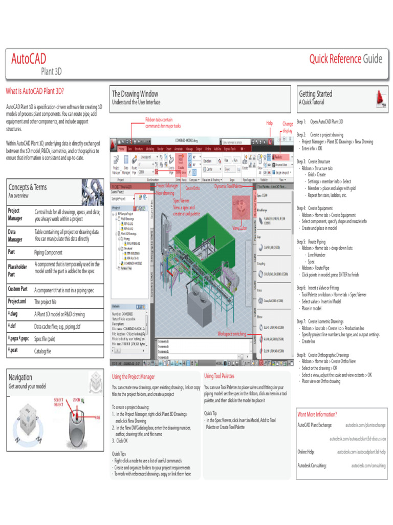 Autocad Plant3d Quick Reference Guide | PDF