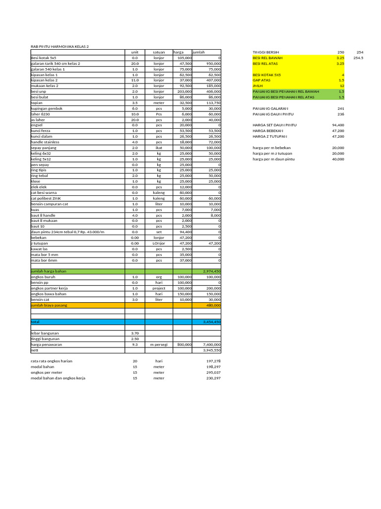 Daftar Harga Project New | PDF