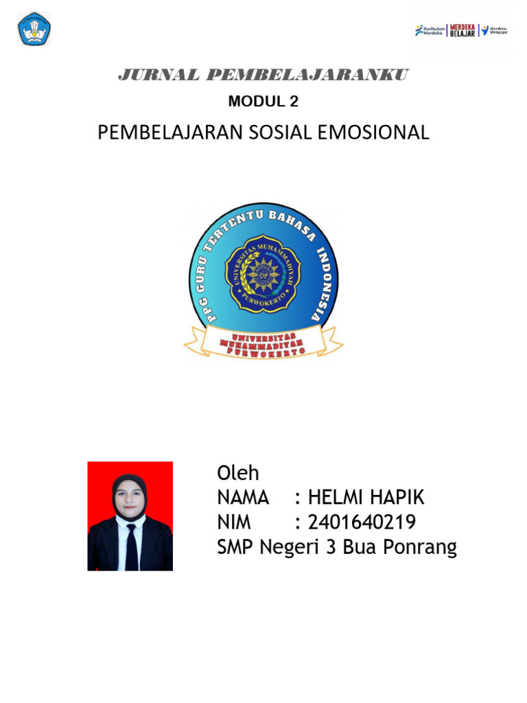 Jurnal Modul 2 ' Pembelajaran Sosial Emosional' (Helmi Hapik) | PDF