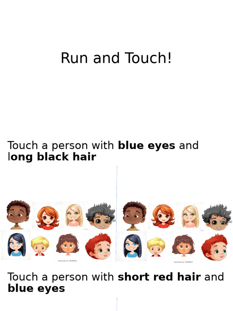 NH5 1 Run and Touch - Hair & Eyes (Length and Colour) | PDF