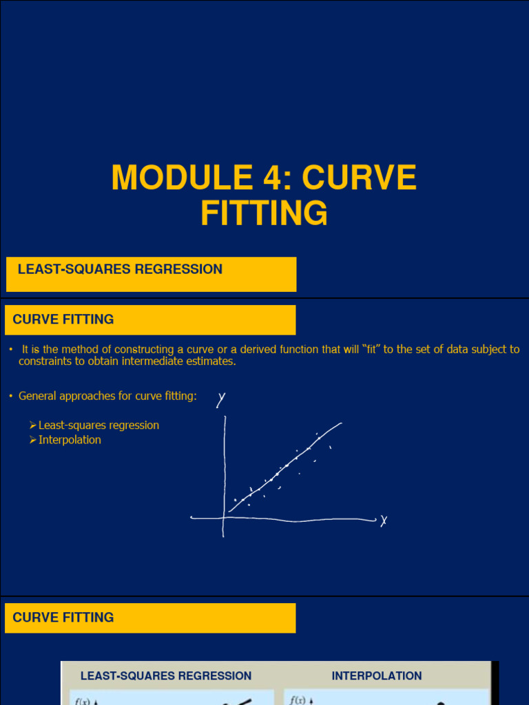 Module 4: Curve Fitting: Least-Squares Regression | PDF