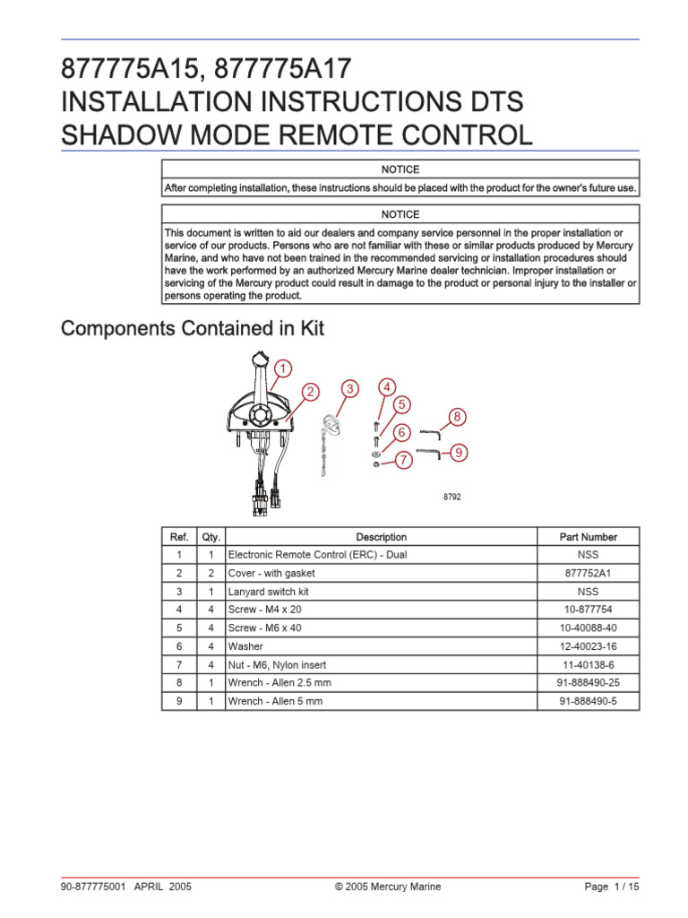 Mercruiser Mercury DTS Control Triple Engine Shadow Mode Chrome ...
