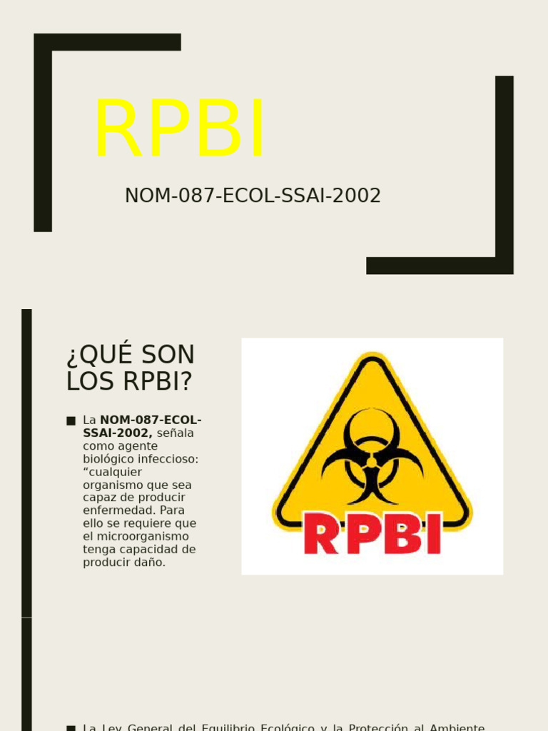 RPBI | PDF | Residuos | Salud y bienestar